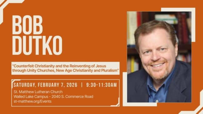 Bob Dutko Presentation on "Counterfeit Christianity" - St. Matthew ...